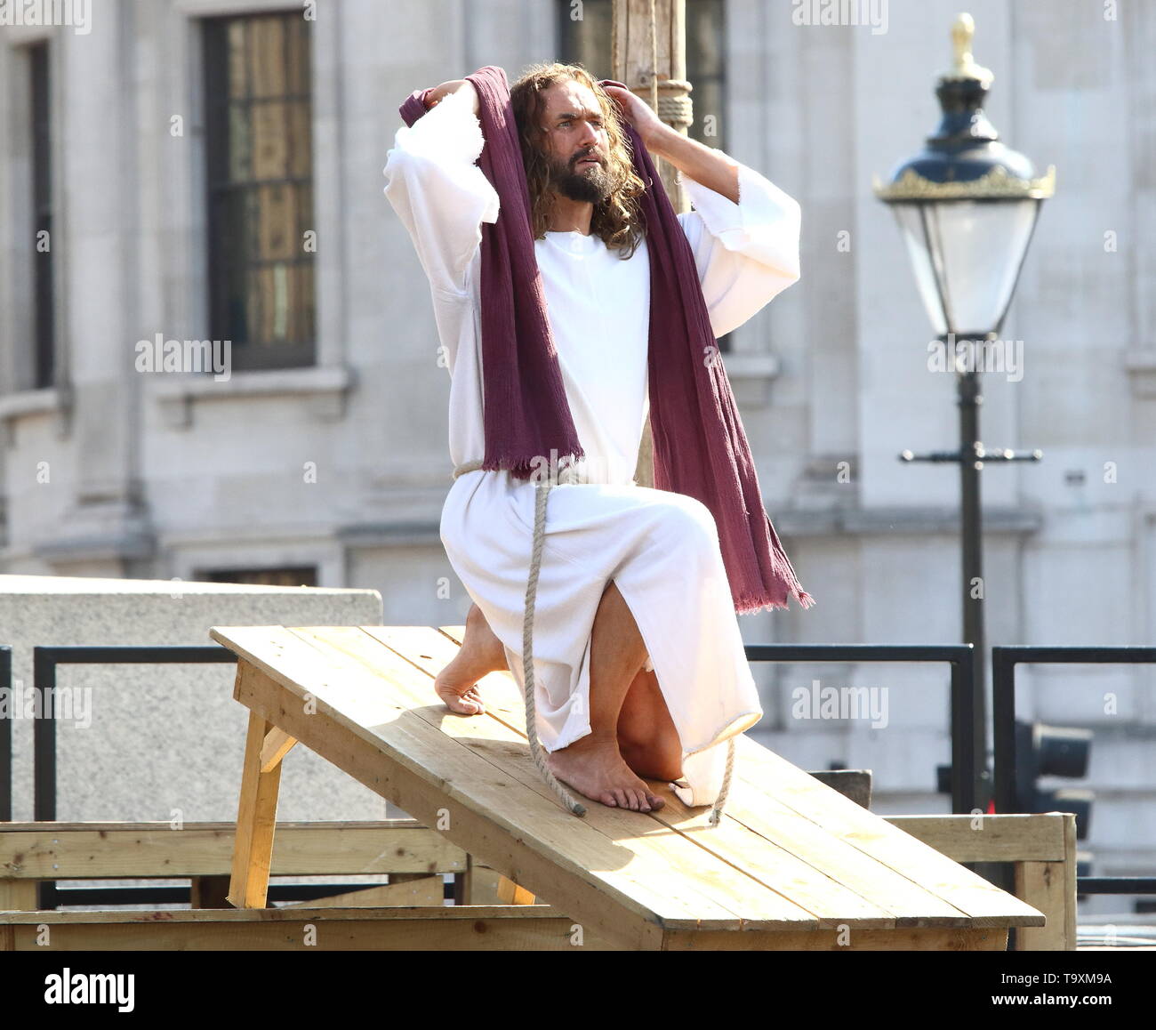 Passion of Jesus performance in Trafalgar Square Featuring: Atmosphere ...