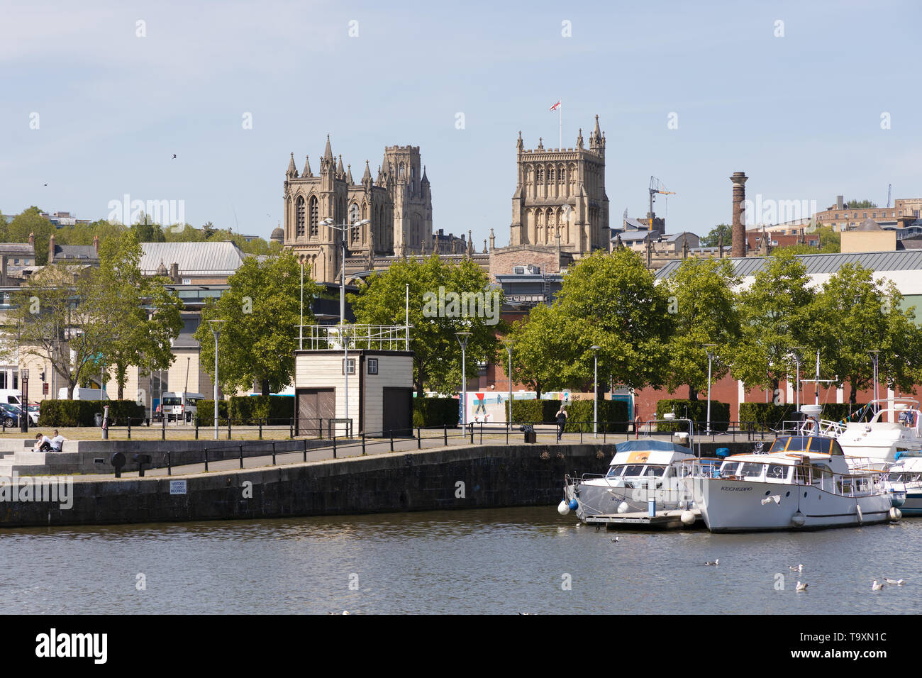BRISTOL, UK - MAY 14 : View along the River Avon in Bristol on May 14 ...