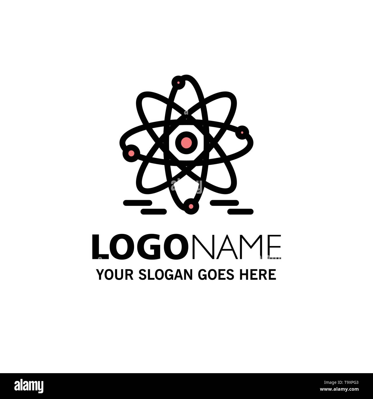 Nuclear vector logo particle Cut Out Stock Images & Pictures - Alamy