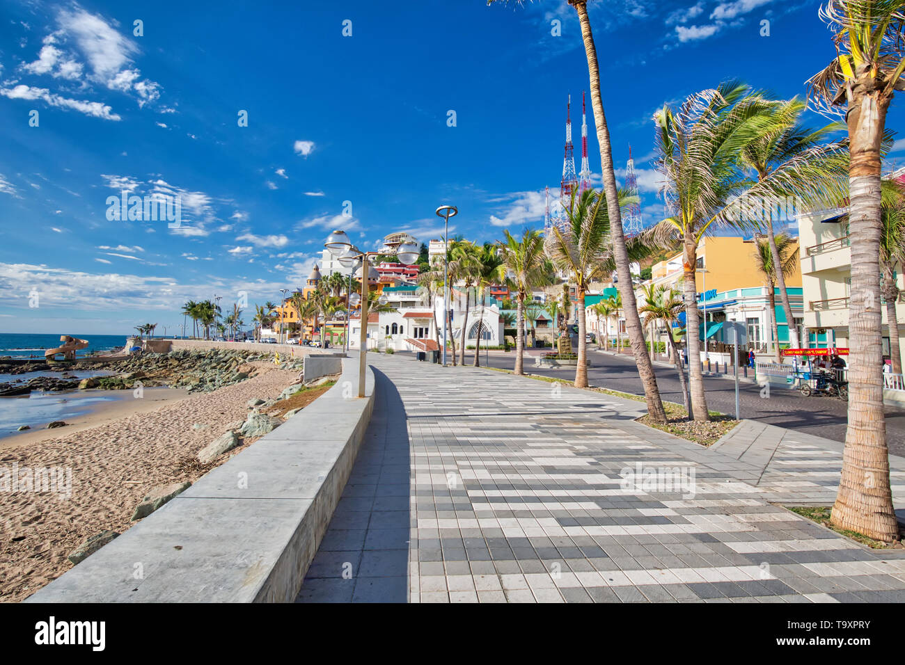 Mazatlan, Mexico-10 April, 2019: Famous Mazatlan sea promenade (El ...