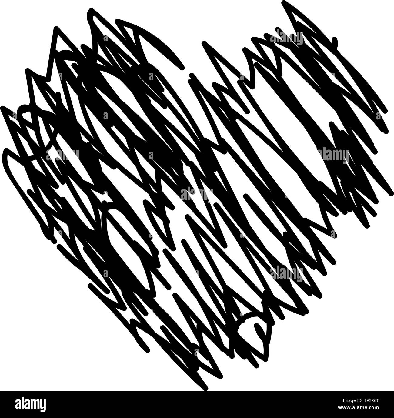 vector scribble line heart hand drawn art Stock Vector Image & Art - Alamy