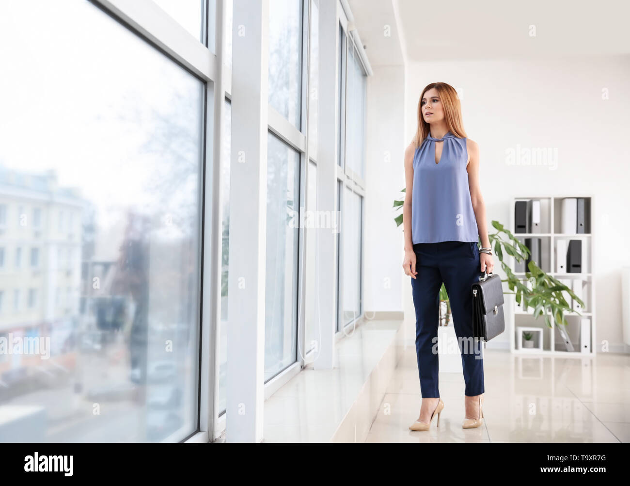 Portrait of beautiful female lawyer in office Stock Photo - Alamy