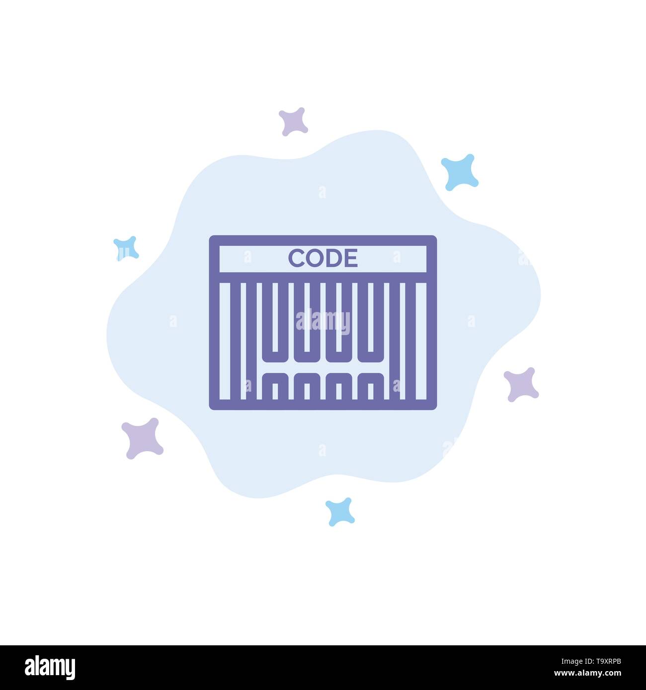 Barcode On Blue Background Stock Photos & Barcode On Blue Background ...