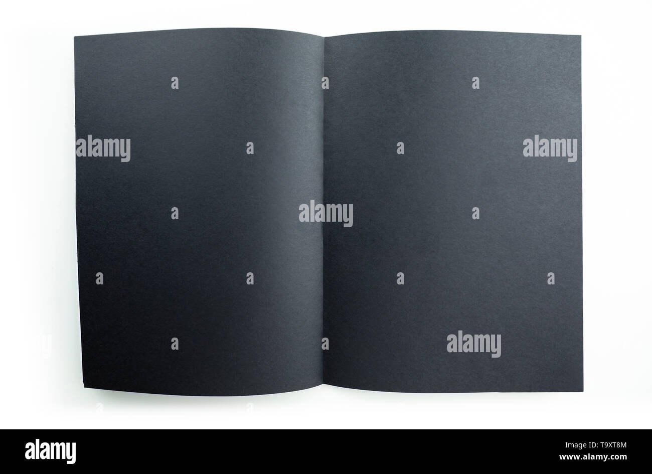 Mockup of black booklet on a white background Stock Photo - Alamy