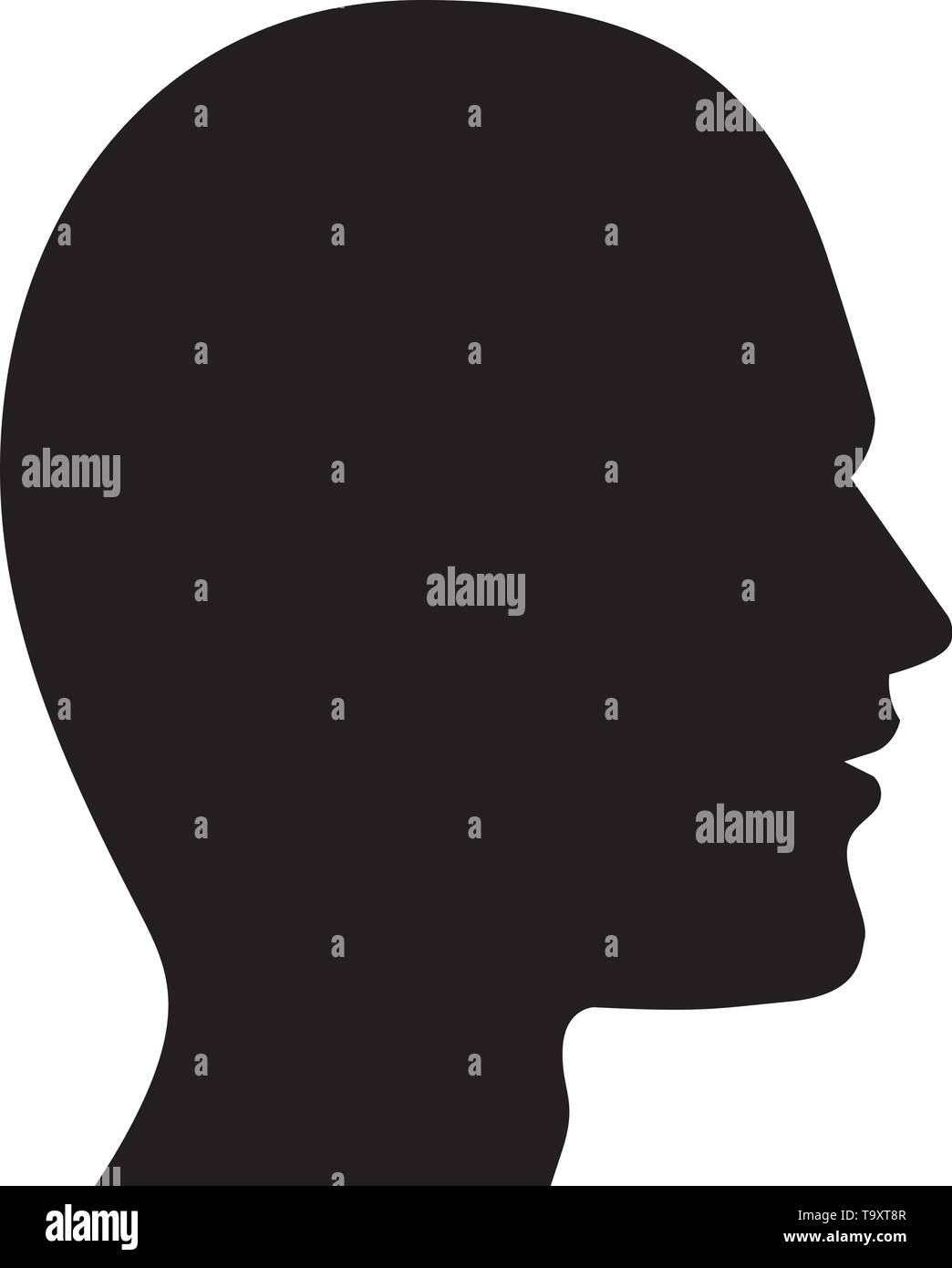 human head silhouette black and white Stock Vector Image & Art - Alamy