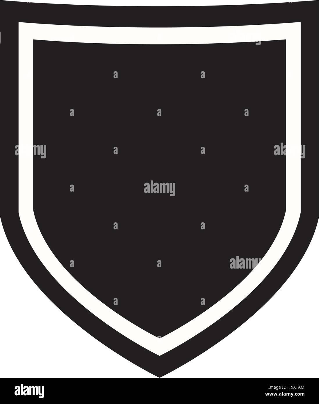 shield icon cartoon black and white Stock Vector Image & Art - Alamy