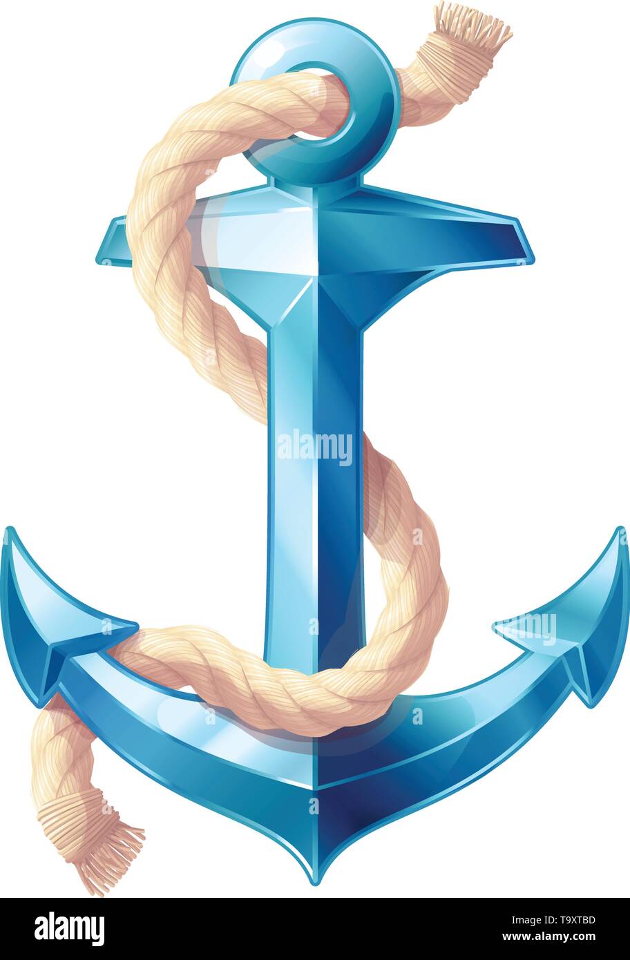 vector sea ocean maritime icon vintage Anchor, rope Stock Vector Image ...