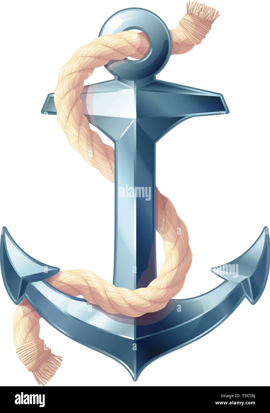 vector sea ocean maritime icon vintage Anchor, rope Stock Vector Image ...