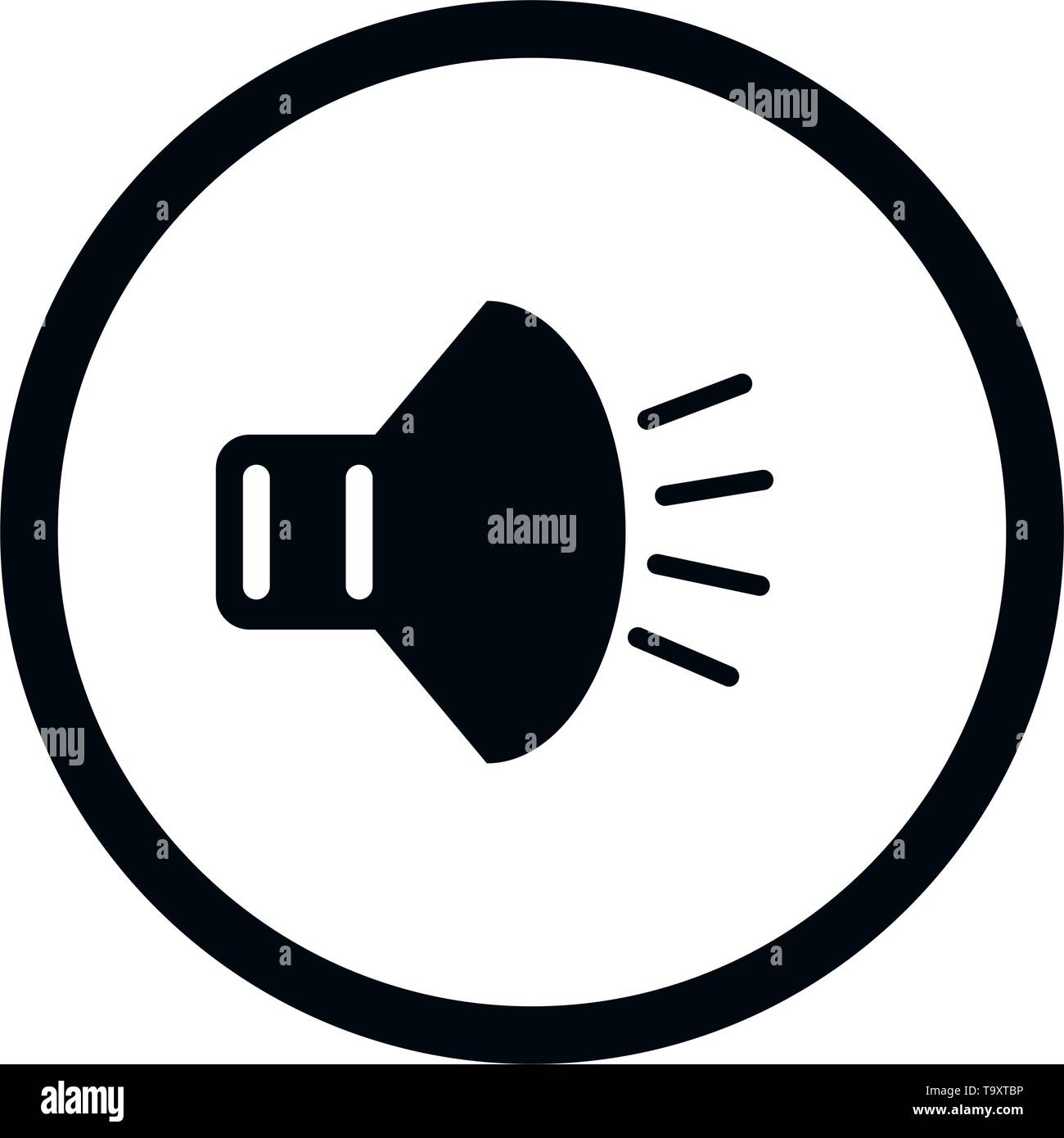 speaker sign icon black and white Stock Vector Image & Art - Alamy
