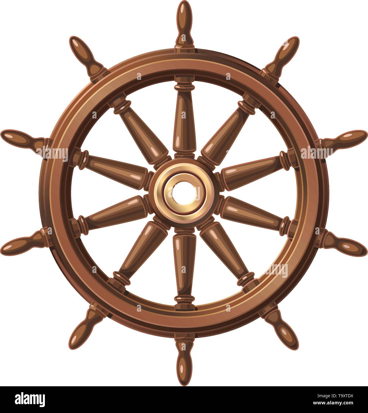 Pirate Ship Wheel Vector