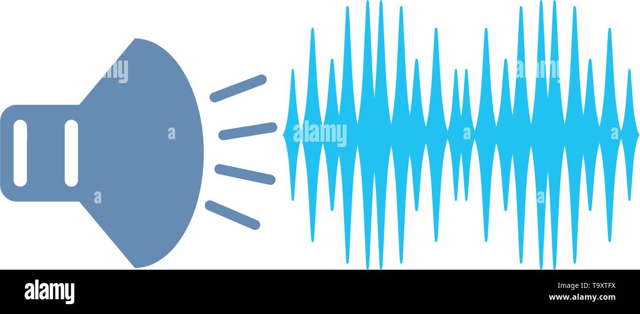 speaker with sound signal Stock Vector Image & Art - Alamy