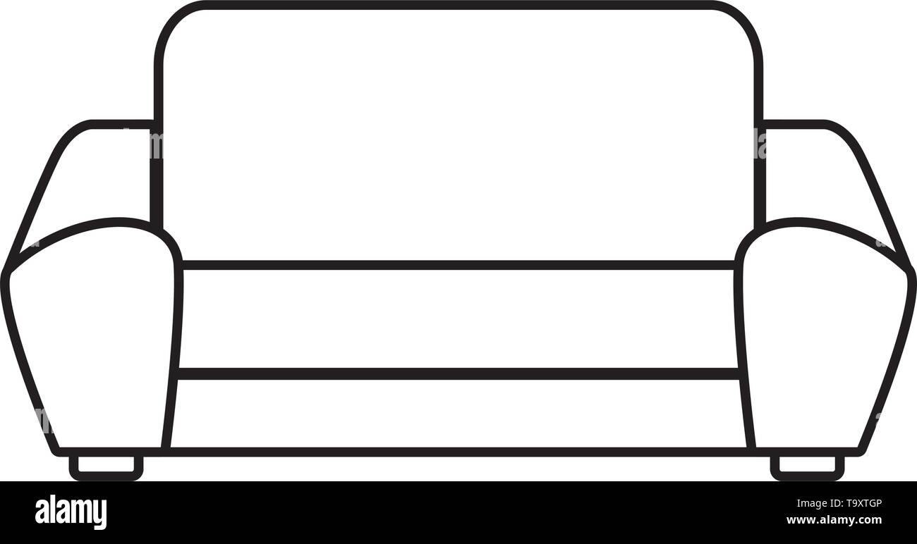 couch icon cartoon black and white Stock Vector Image & Art - Alamy