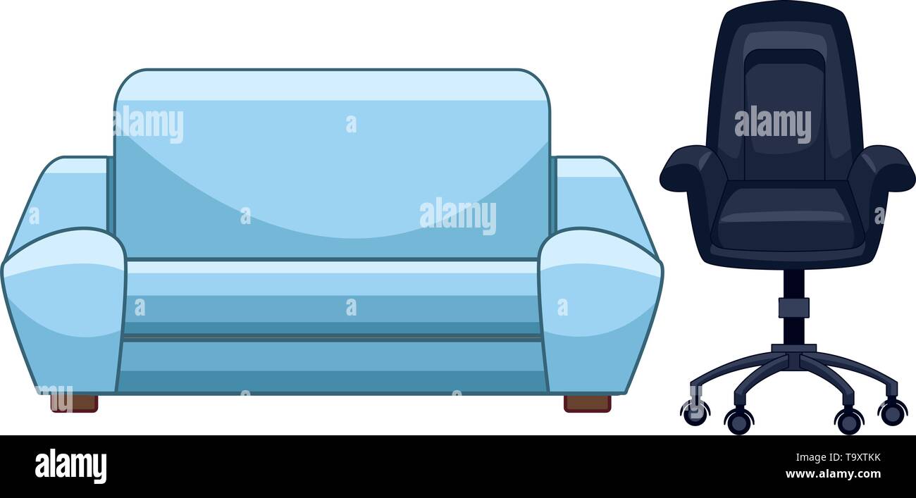 couch and office chair Stock Vector Image & Art - Alamy
