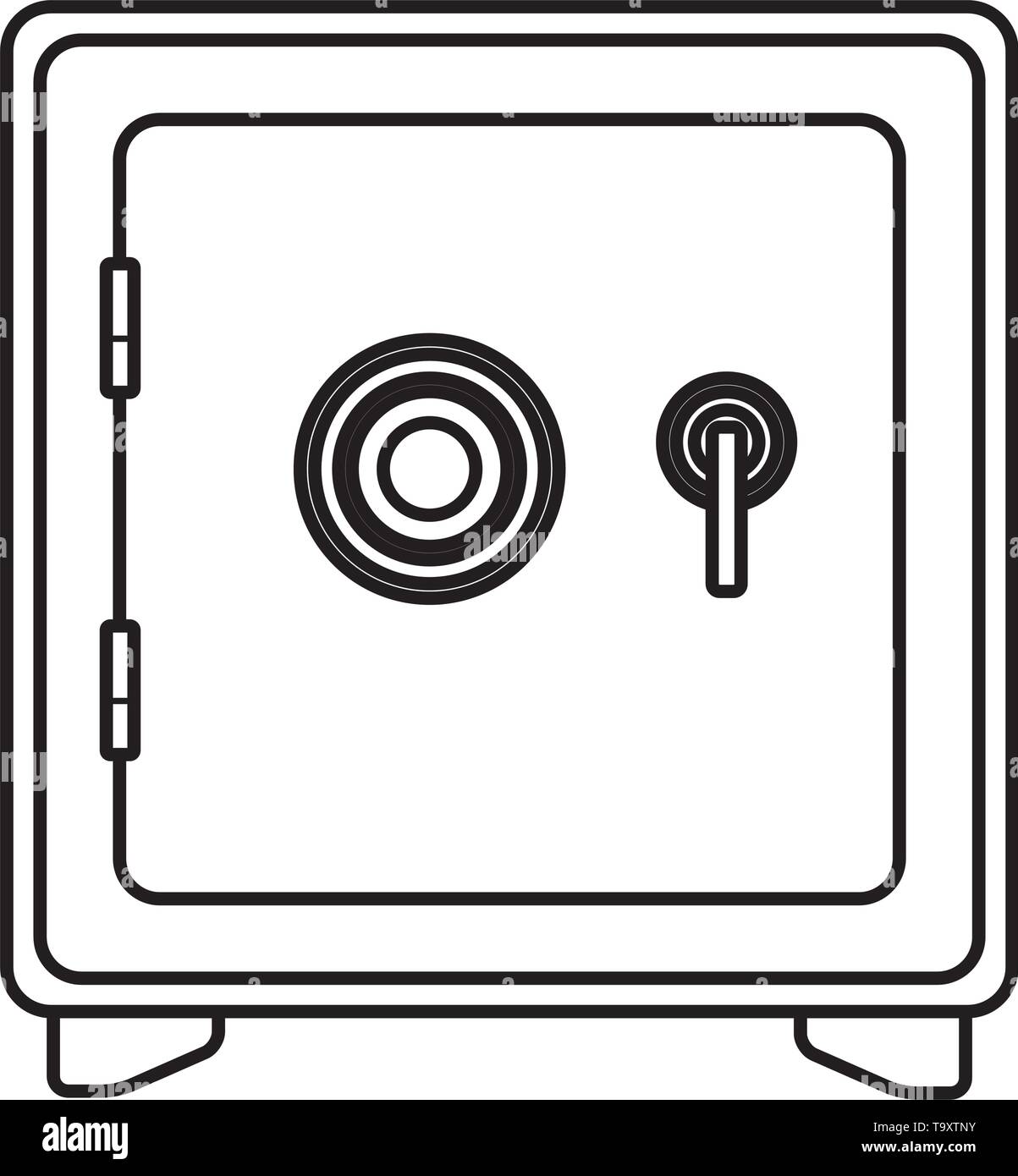 safe box icon black and white Stock Vector Image & Art - Alamy