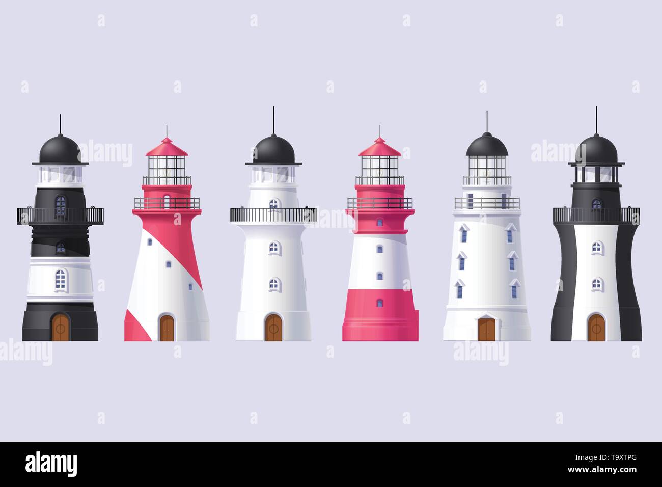 Little red lighthouse Stock Vector Images - Alamy