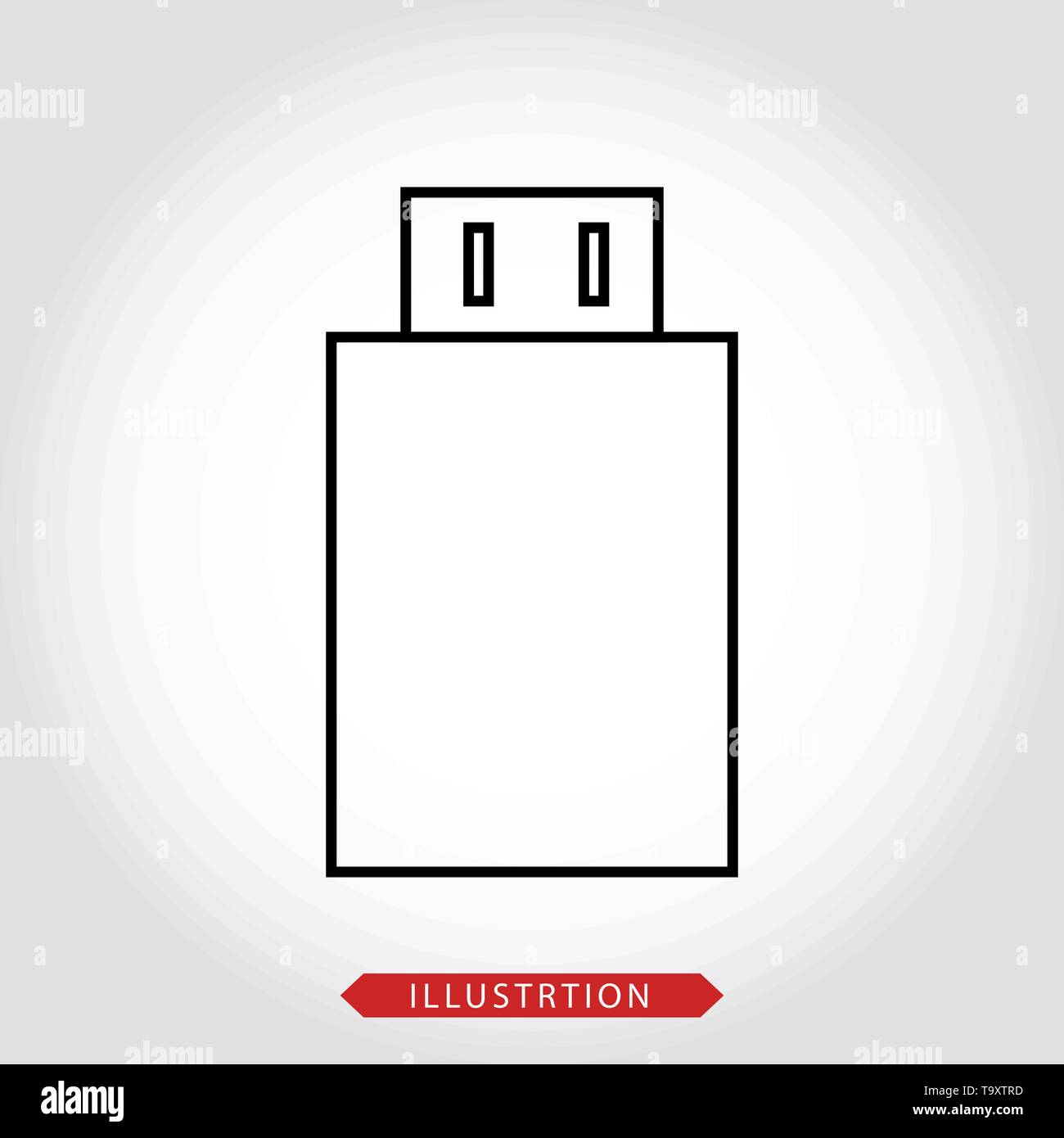USB icon vector. Flash Drive icon symbol isolated on white background ...