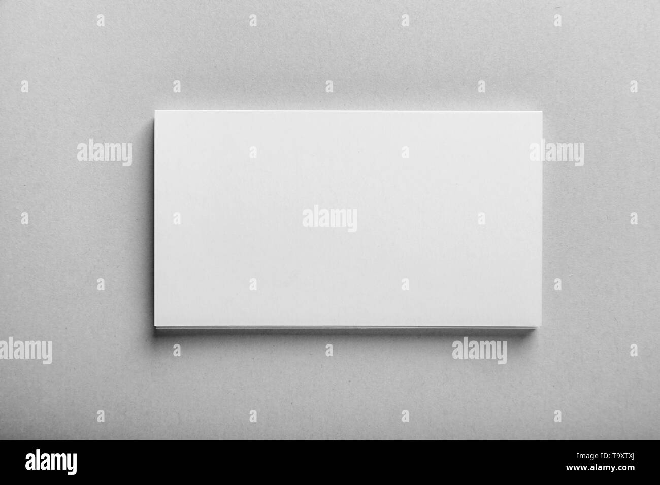 Blank business cards on light background Stock Photo - Alamy