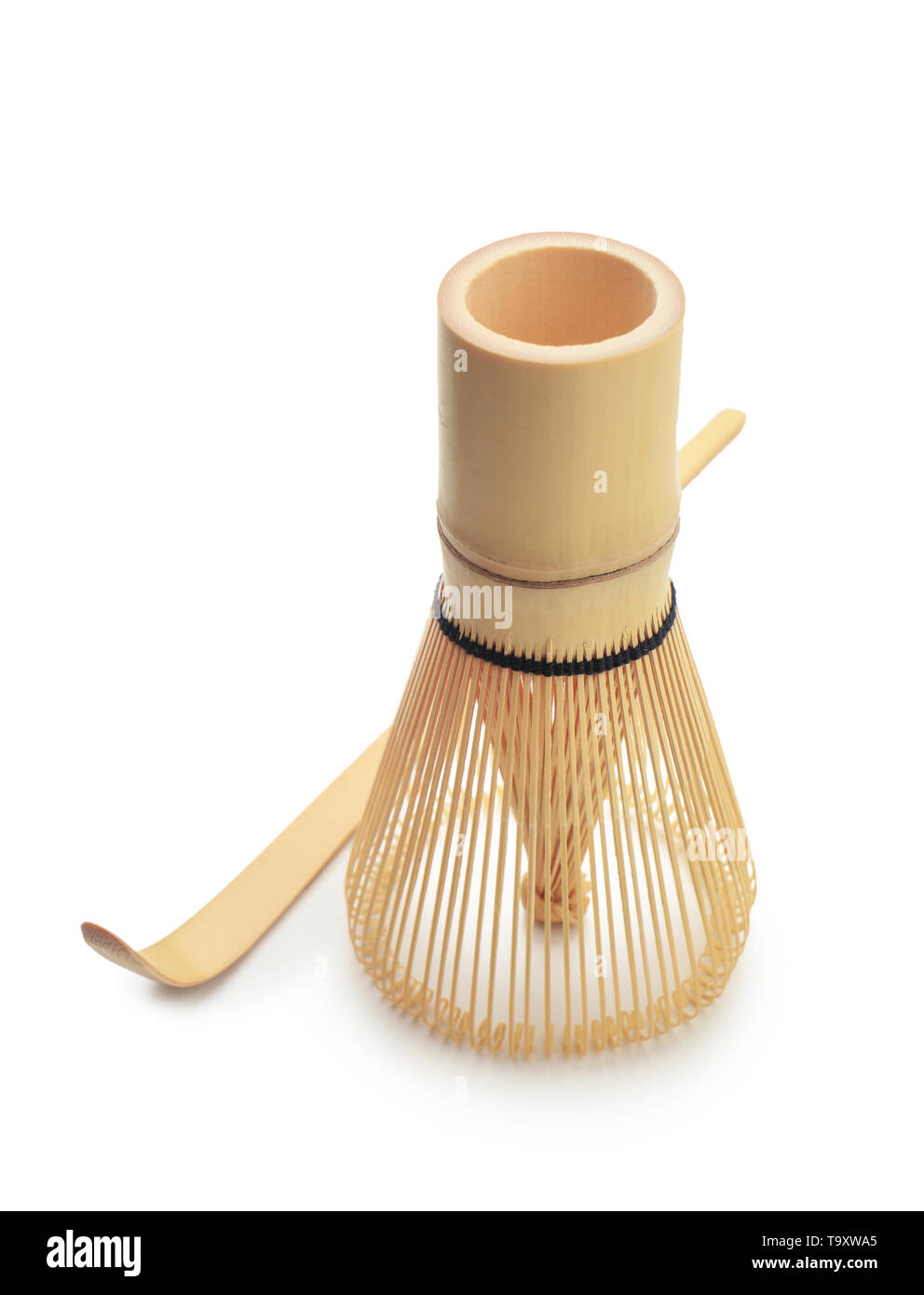 Chasen and chashaku on white background Stock Photo - Alamy