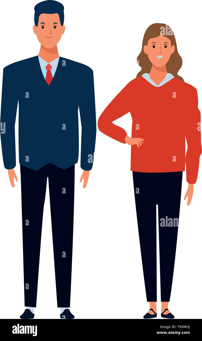 Couple Avatar Cartoon Character Stock Vector Image And Art Alamy
