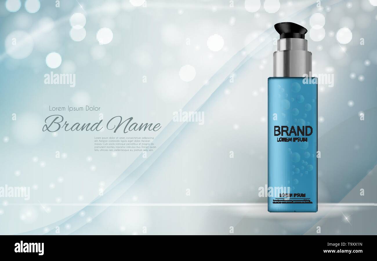 Design Cosmetics Product Template for Ads or Magazine Background. 3D ...