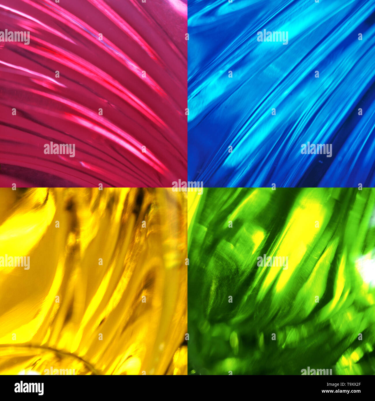 STILL LIFE OF COLOURFUL GLASS TEXTURES, FINE ART PHOTOGRAPH Stock Photo ...