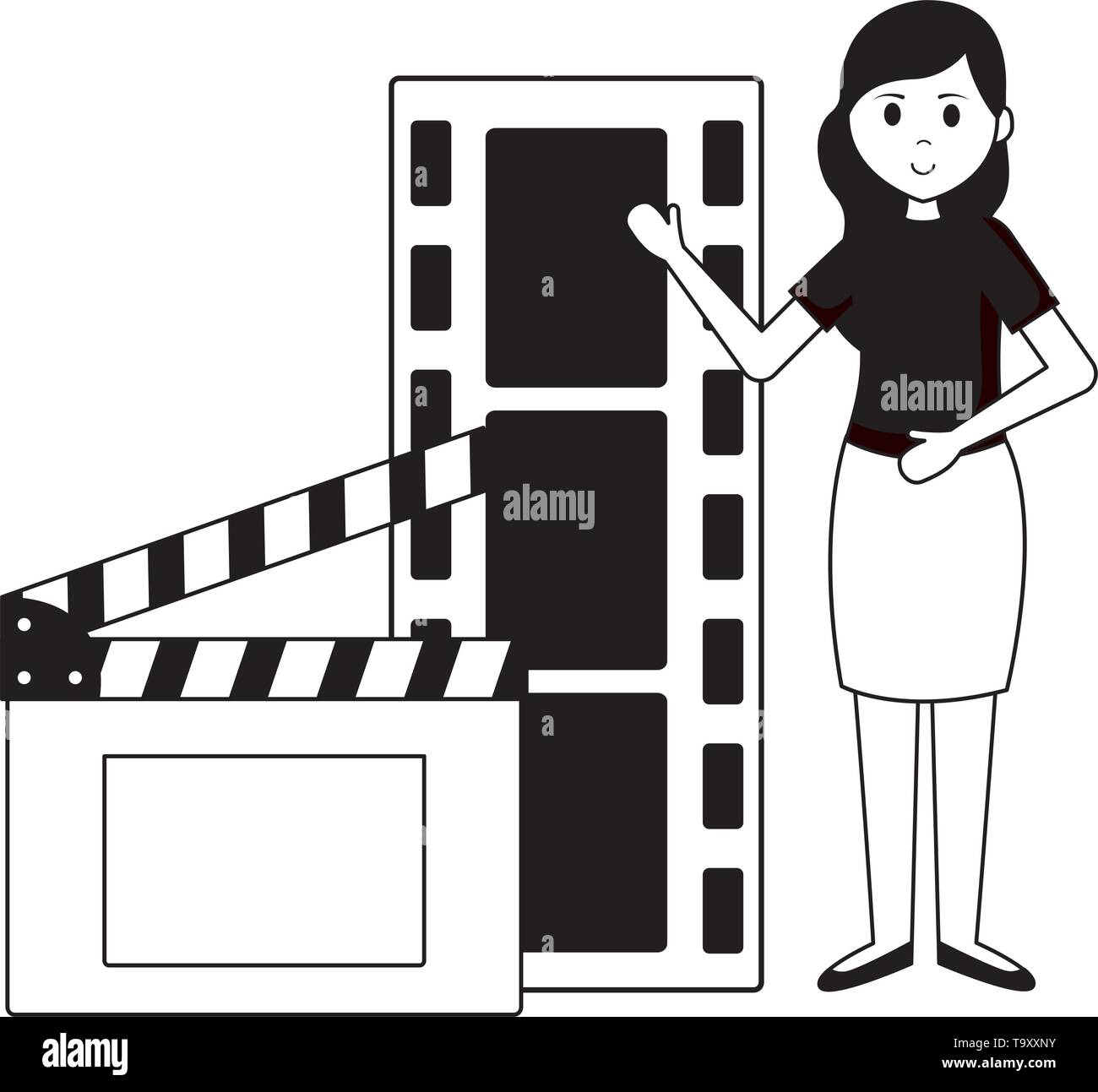 Woman filmmaker Stock Vector Images - Alamy