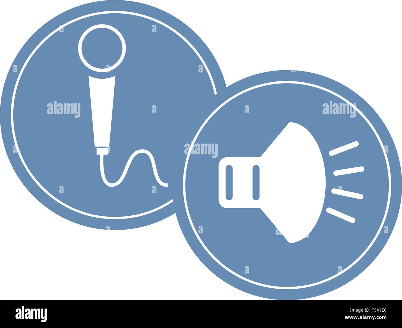 microphone and speaker sign Stock Vector Image & Art - Alamy