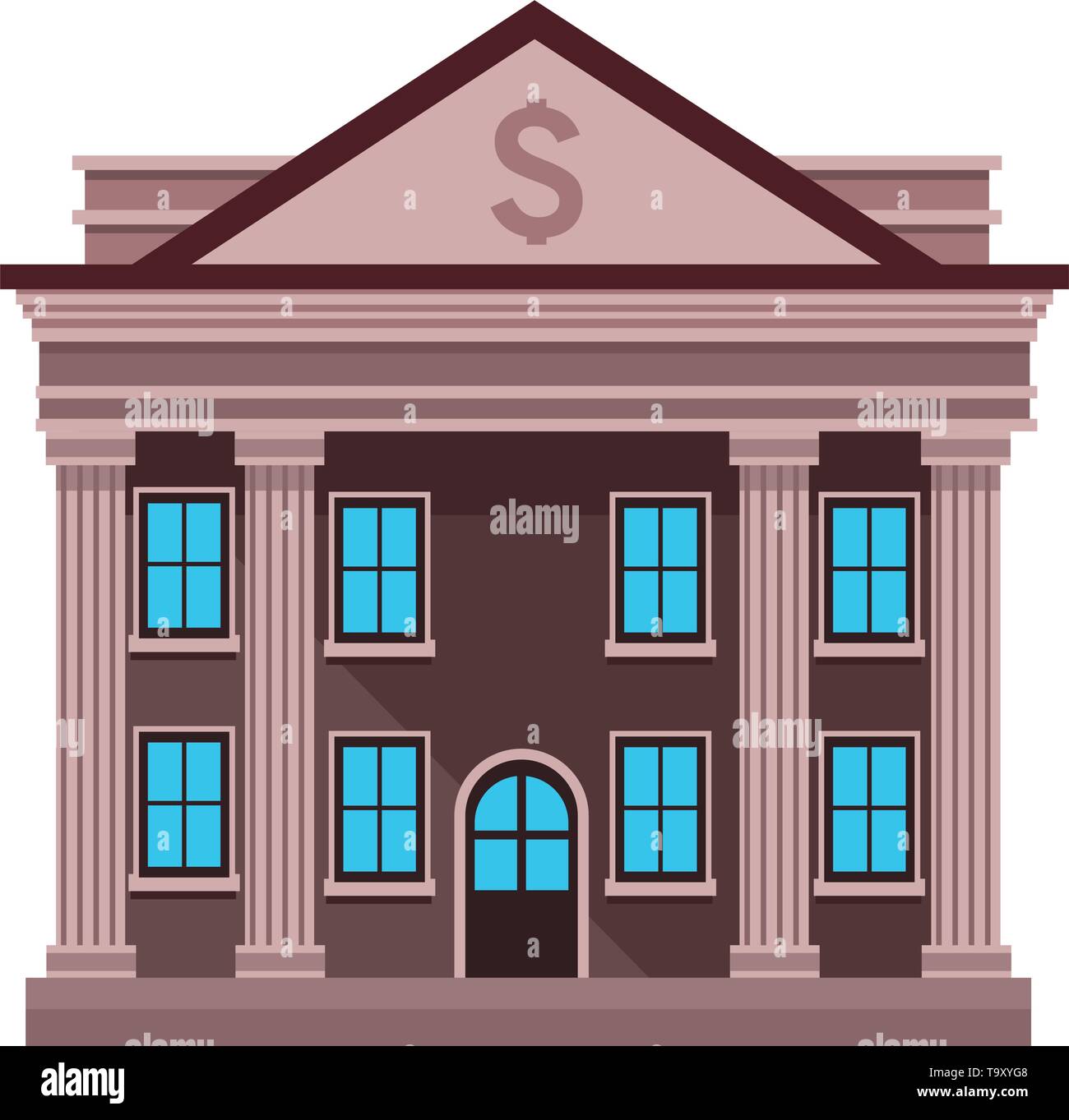 bank building icon Stock Vector Image & Art - Alamy