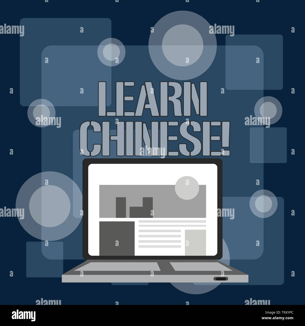 Writing note showing Learn Chinese. Business concept for gain or ...