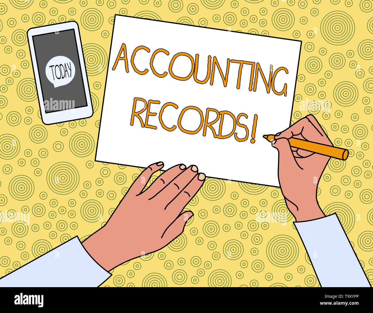 Handwriting text Accounting Records. Conceptual photo Manual or ...