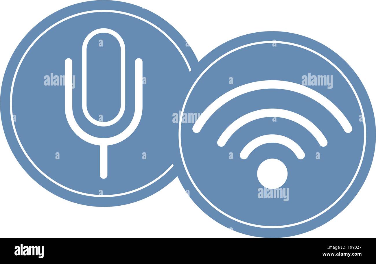 microphone and wireless sign Stock Vector Image & Art - Alamy