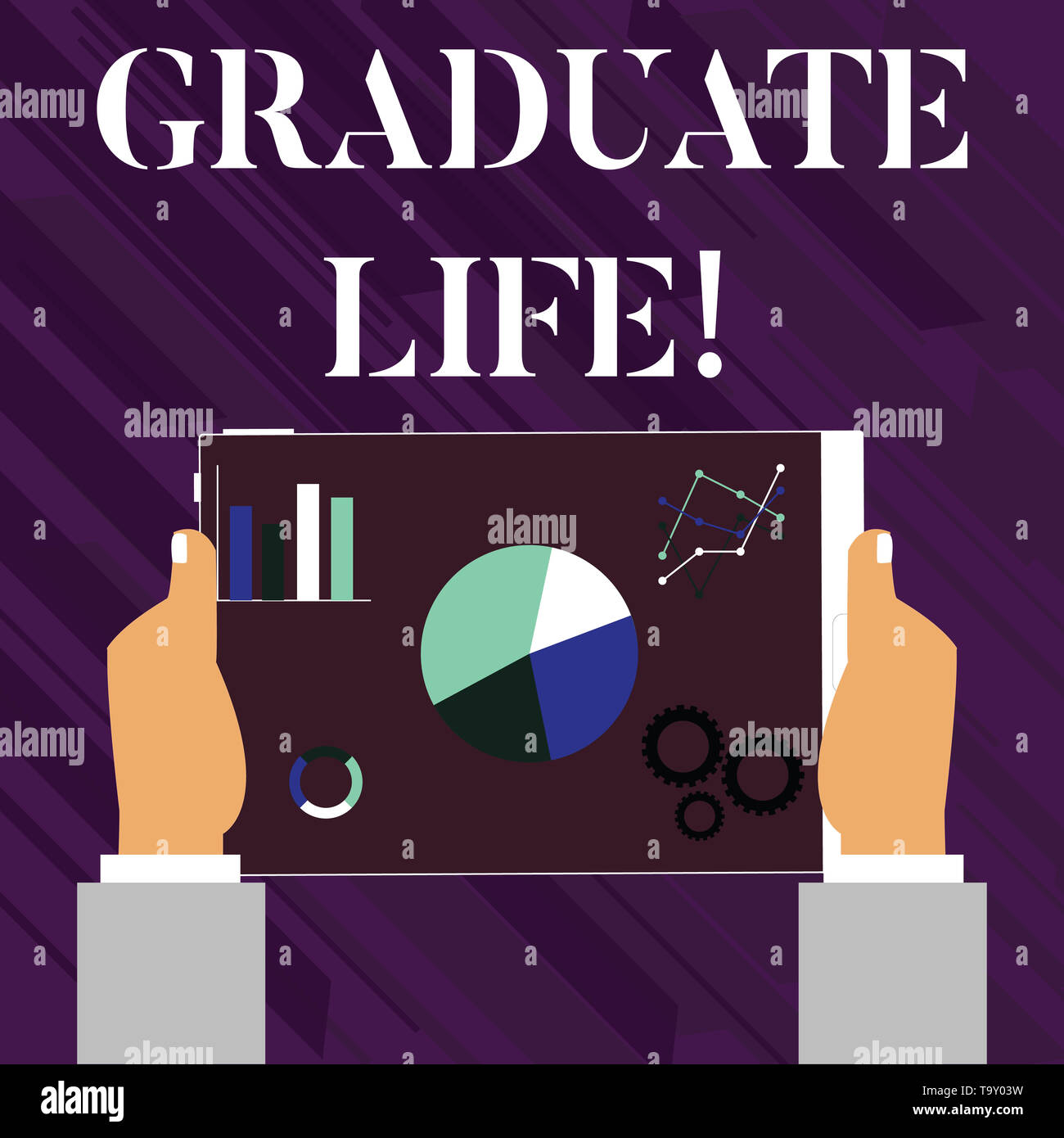 Handwriting text writing Graduate Life. Conceptual photo condition or a ...