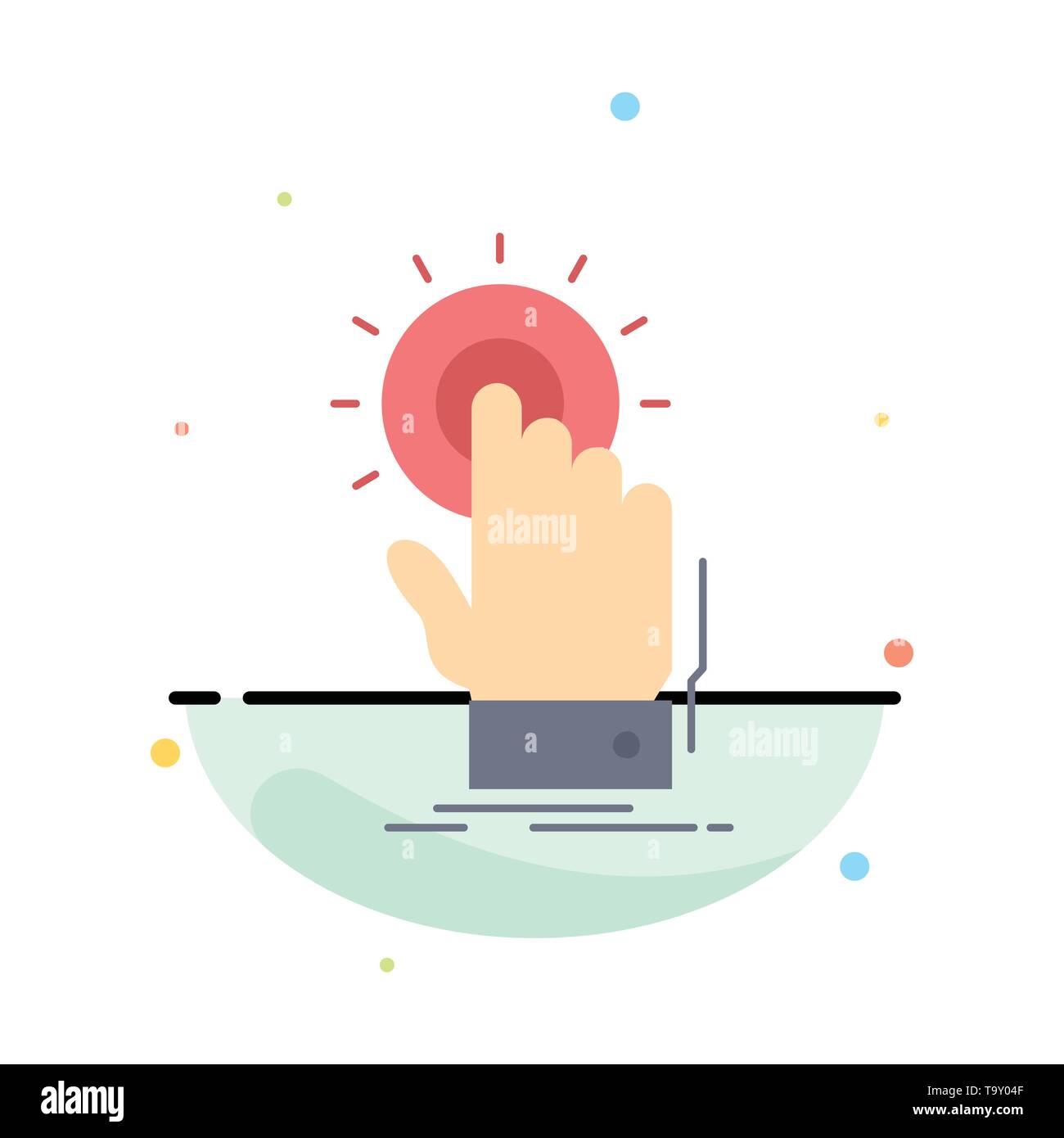 Man pressing start button on Stock Vector Images - Alamy