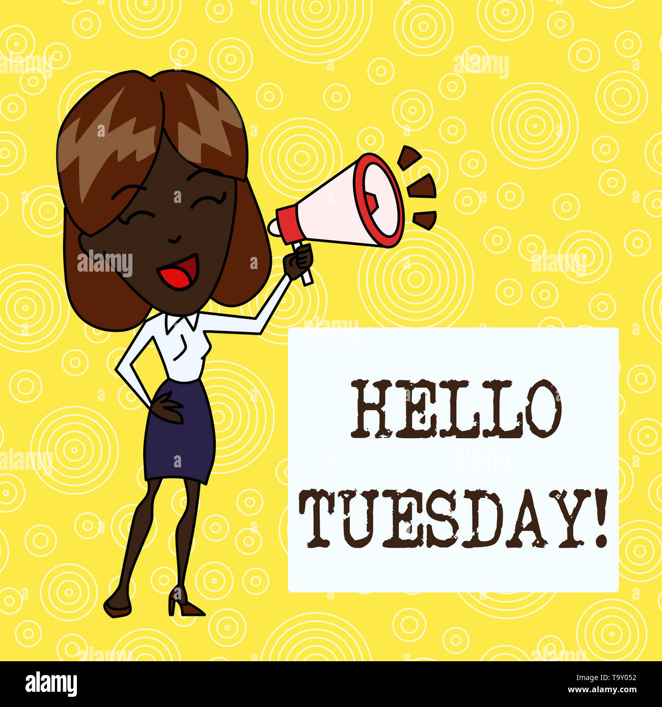 Handwriting text Hello Tuesday. Conceptual photo a greeting or warm ...