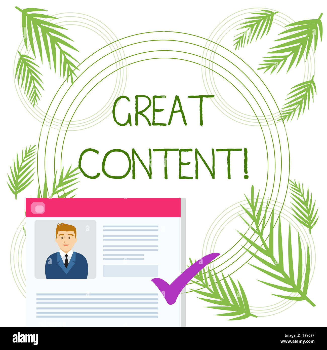 Conceptual hand writing showing Great Content. Concept meaning valuable ...