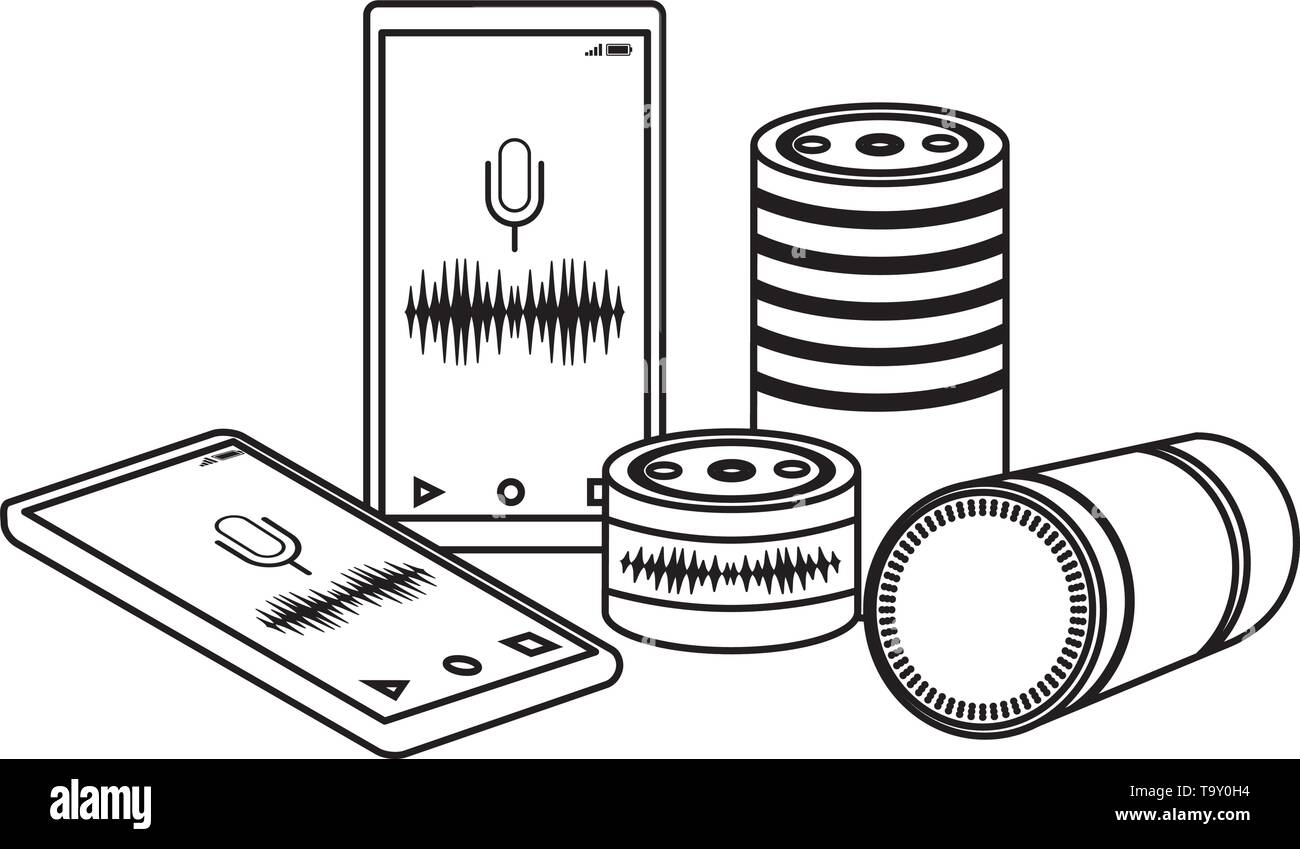 Mobile smart phone speakers Stock Vector Images - Alamy