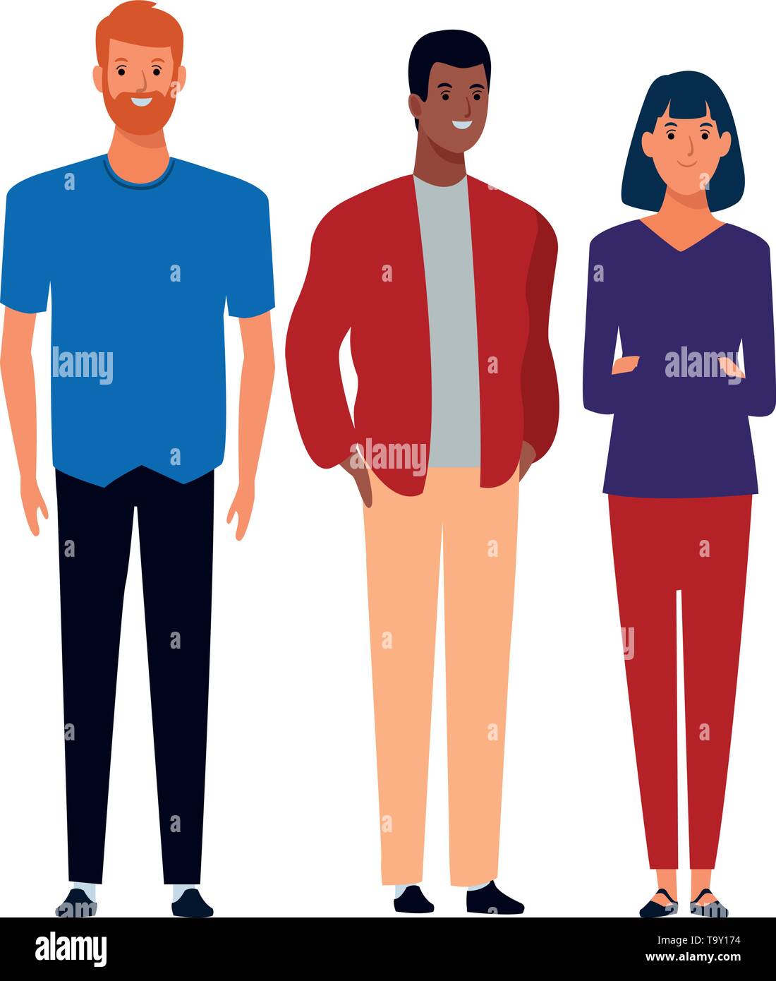 group of people avatar cartoon character Stock Vector Image & Art - Alamy