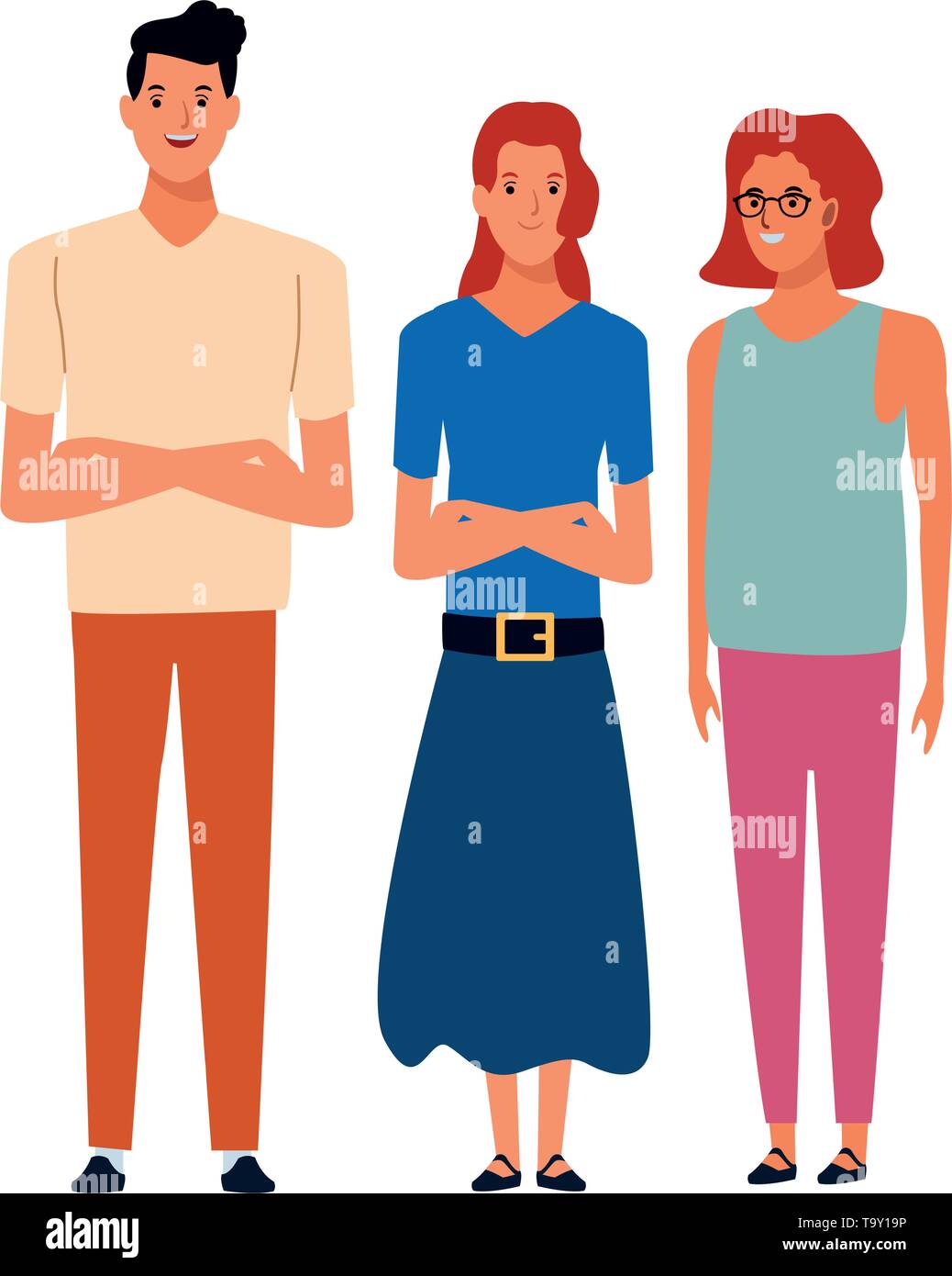 group of people avatar cartoon character Stock Vector Image & Art - Alamy