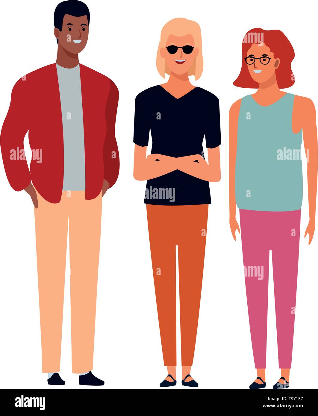 group of people avatar cartoon character Stock Vector Image & Art - Alamy