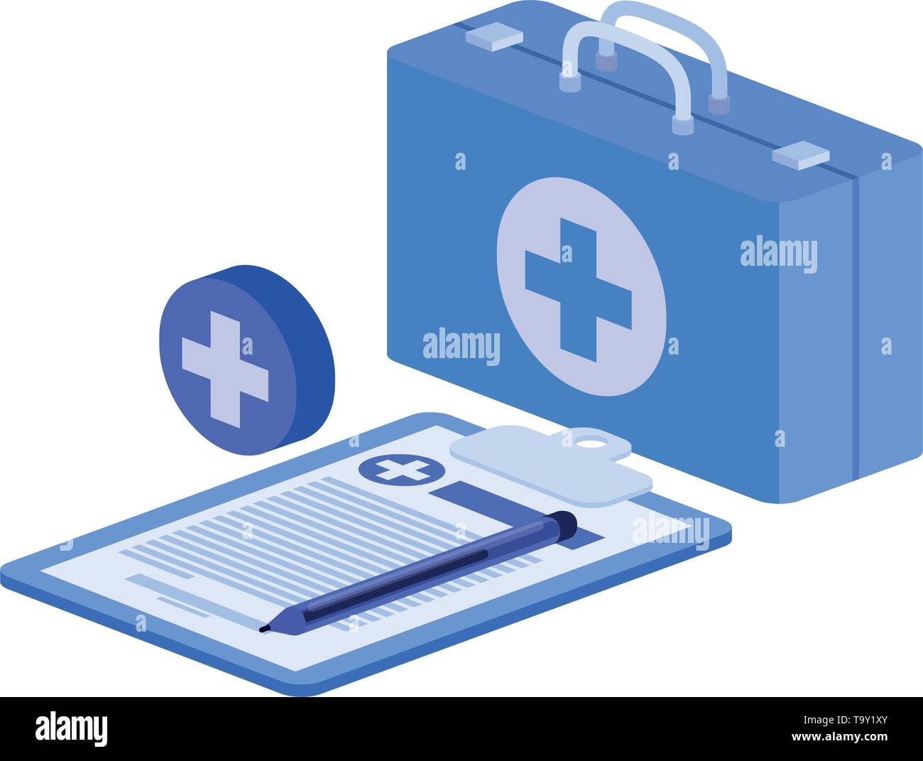 first aid kit on white background Stock Vector Image & Art - Alamy