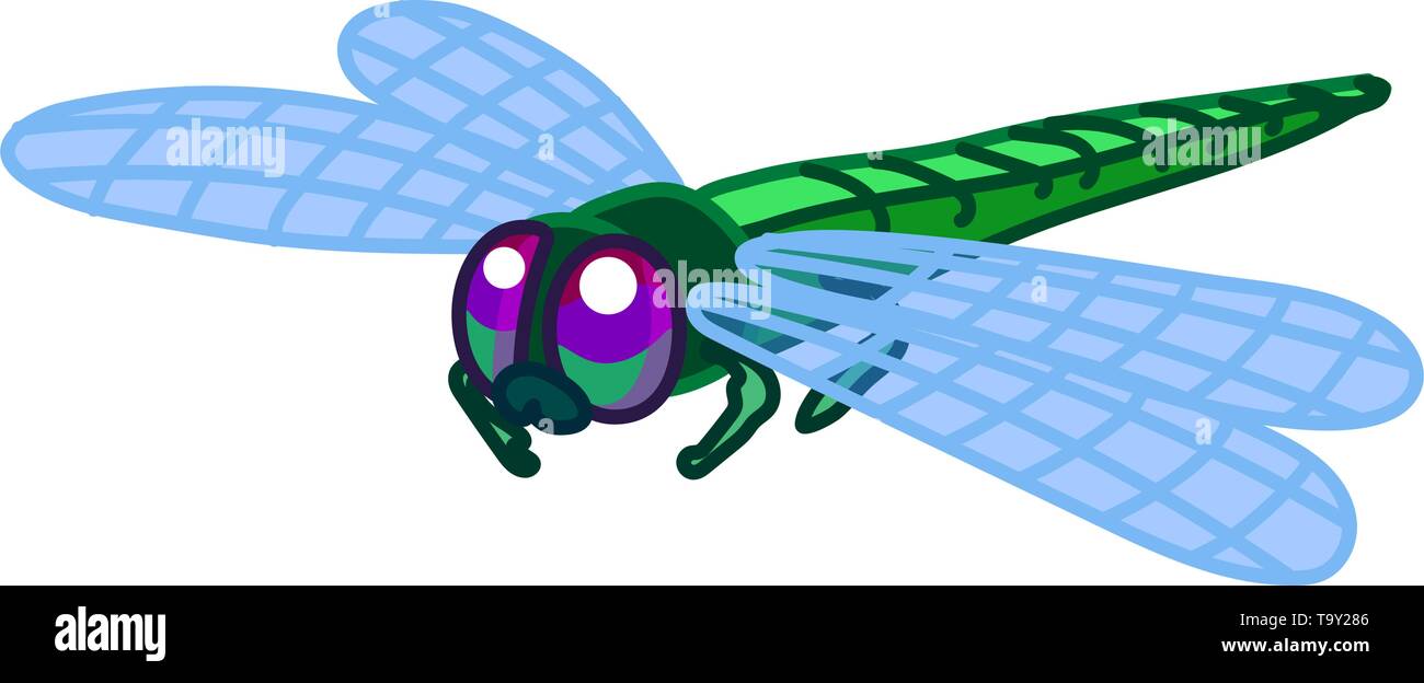 vector cute cartoon insect clip art dragonfly Stock Vector Image & Art ...