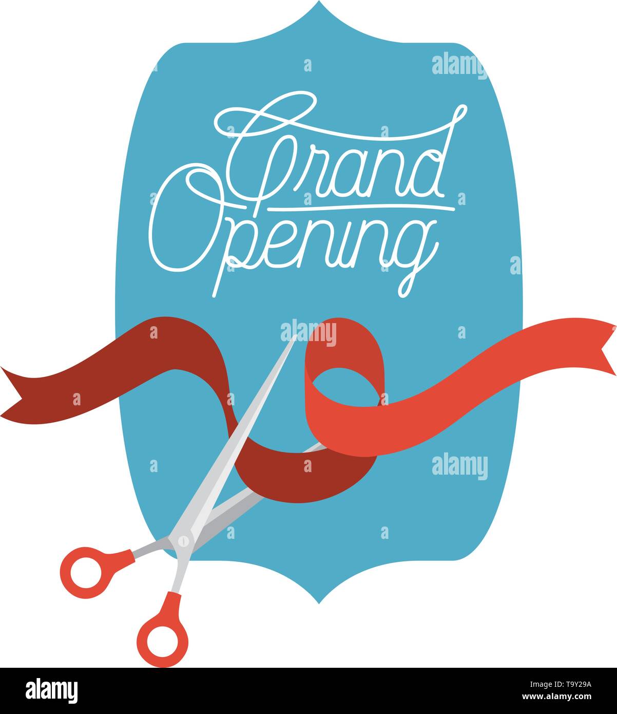 frame with label grand opening isolated icon Stock Vector Image & Art ...