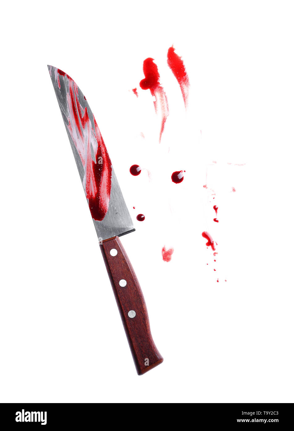 Criminal blood on knife Cut Out Stock Images & Pictures - Alamy