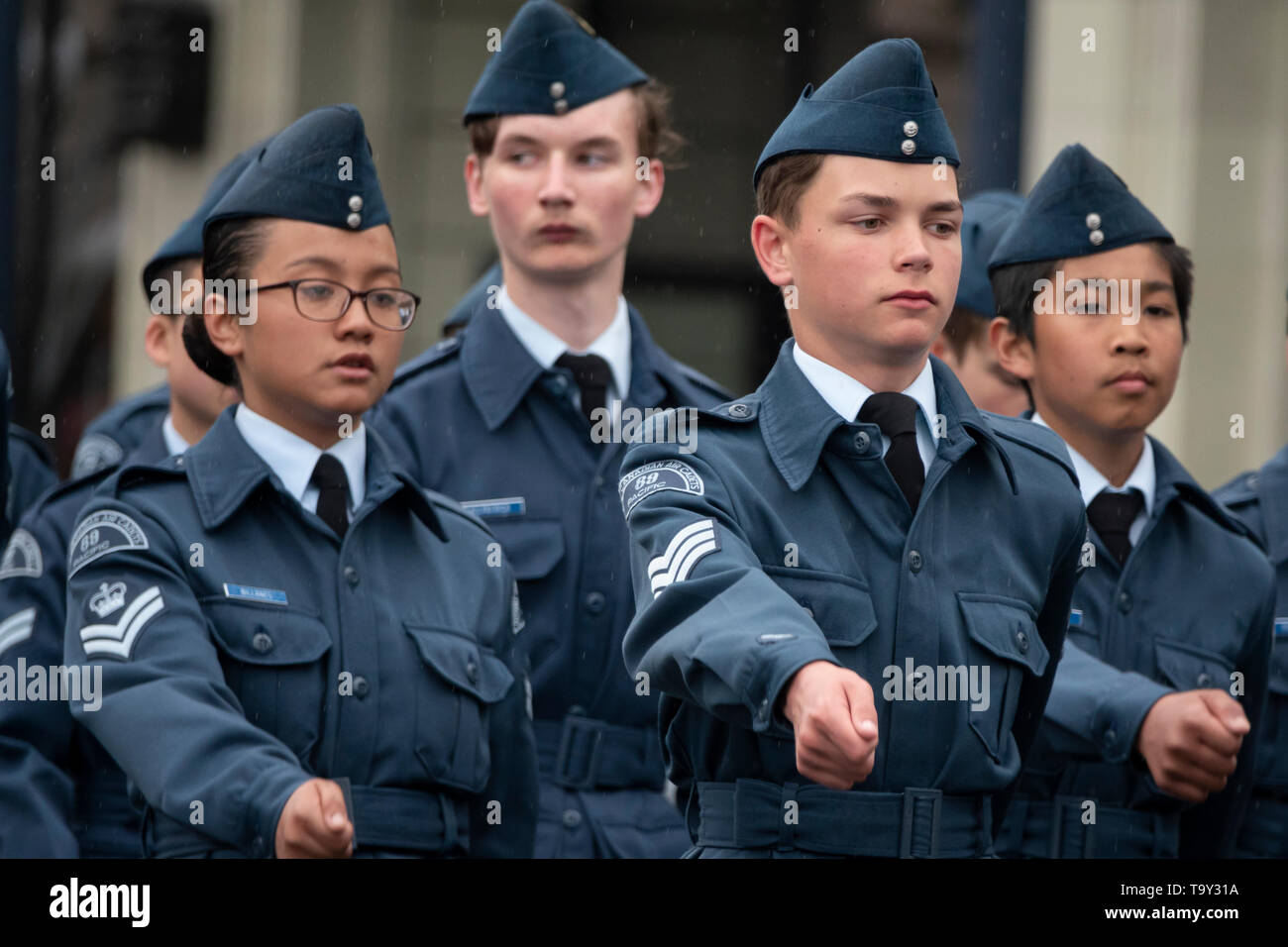Members of the Candian Air Cadets in the Victoria Day Parade on May 20 ...