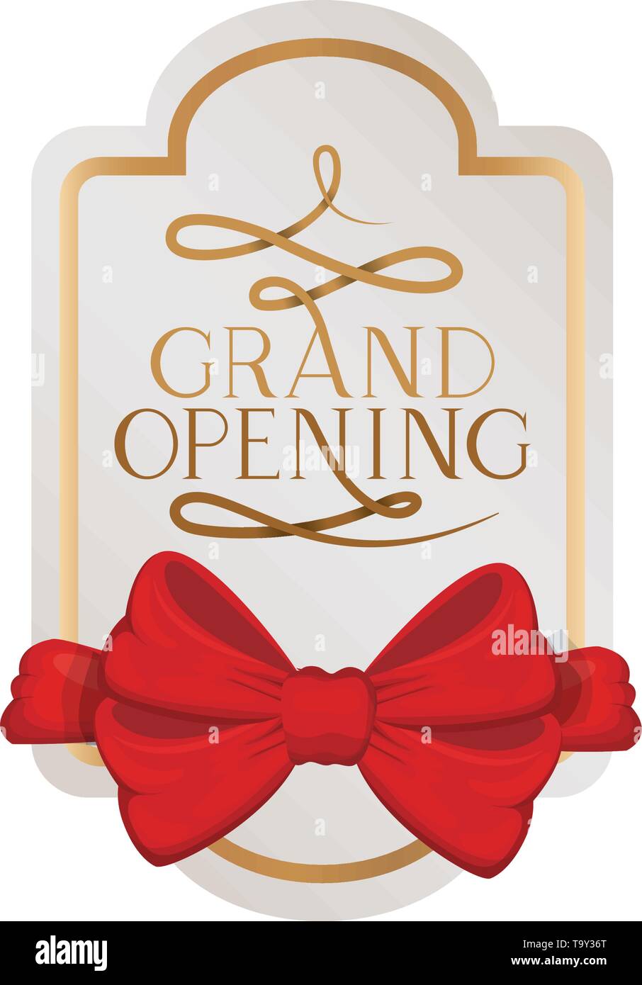 frame and ribbon with label grand opening Stock Vector Image & Art - Alamy