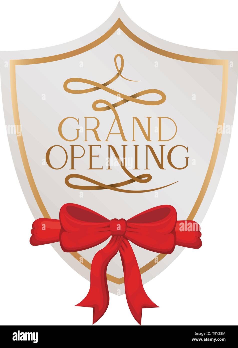 frame and ribbon with label grand opening Stock Vector Image & Art - Alamy