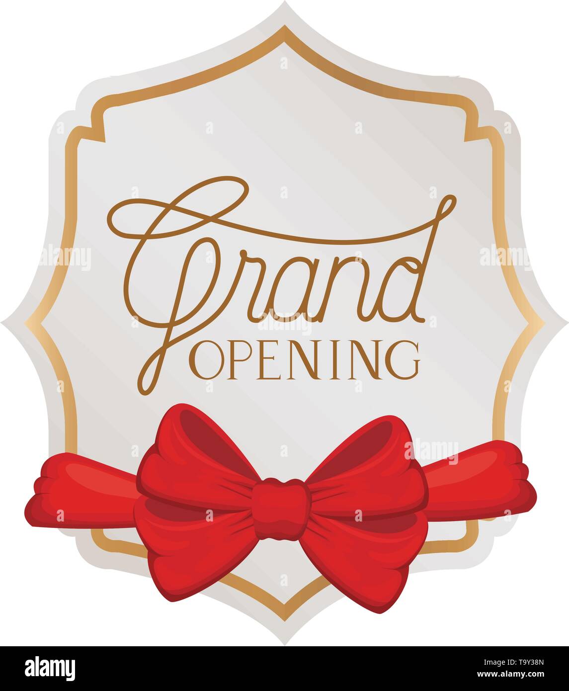 frame and ribbon with label grand opening Stock Vector Image & Art - Alamy