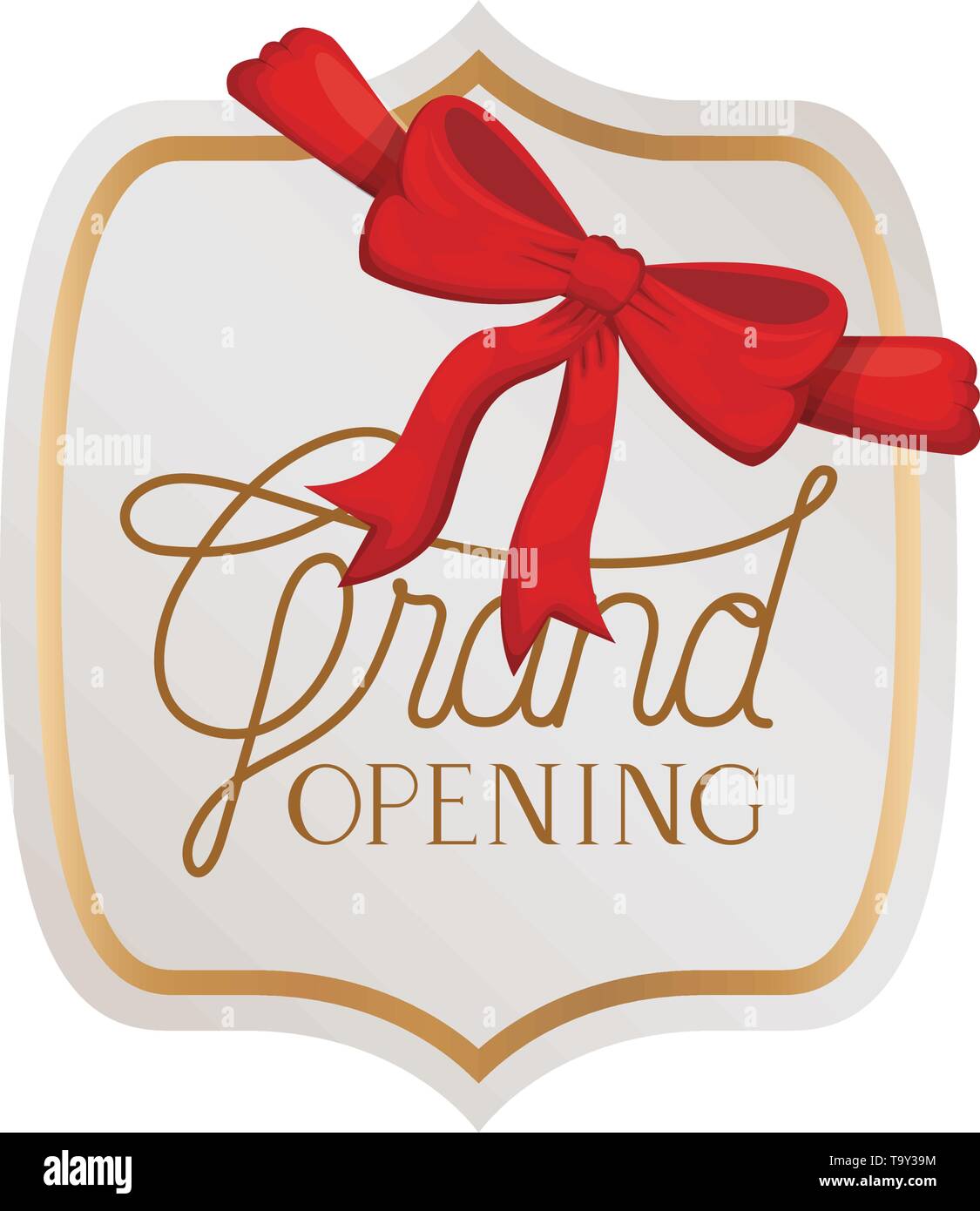 frame and ribbon with label grand opening Stock Vector Image & Art - Alamy