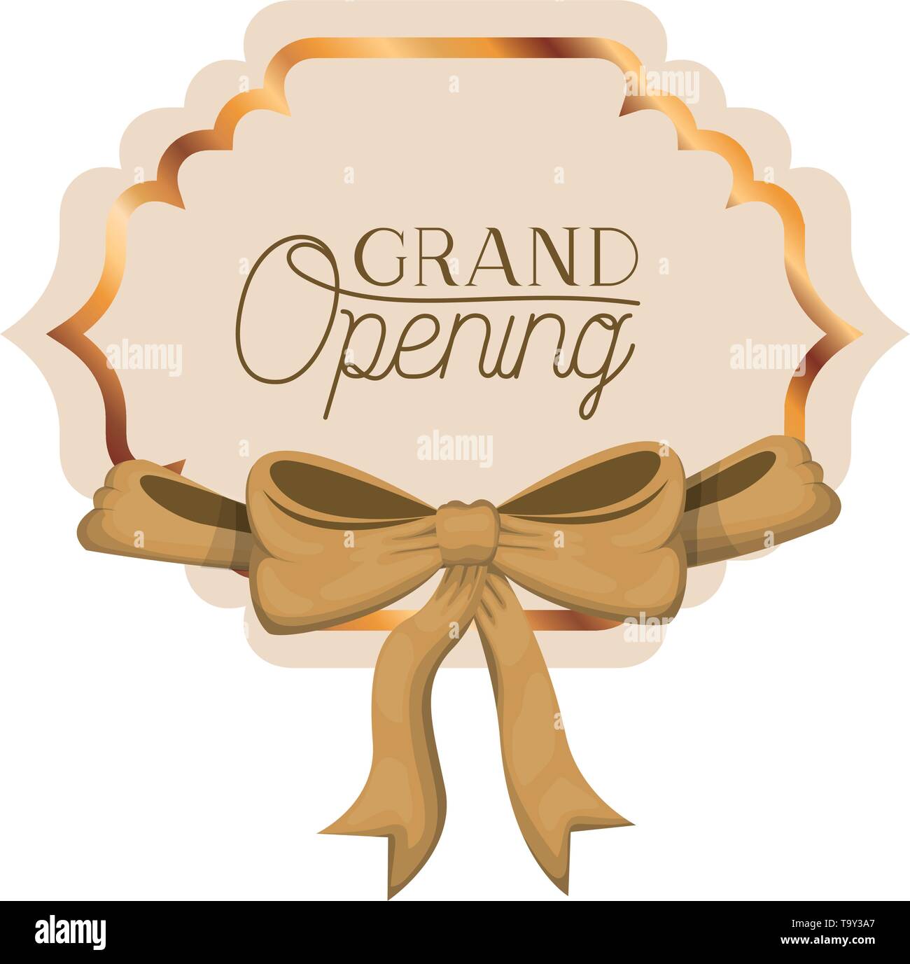 frame and ribbon with label grand opening Stock Vector Image & Art - Alamy