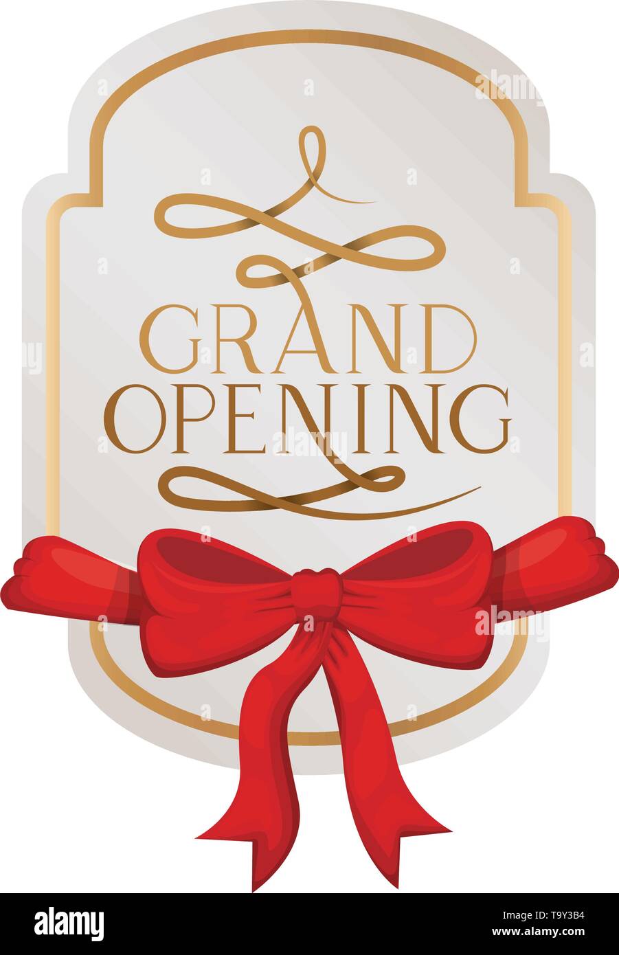 frame and ribbon with label grand opening Stock Vector Image & Art - Alamy